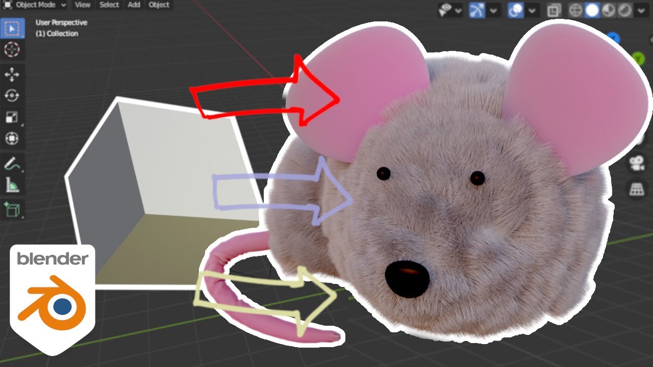 BLENDER 3D FLUFFY MOUSE CHARACTER ANIMATION - SHORT MOVIE - YouTube