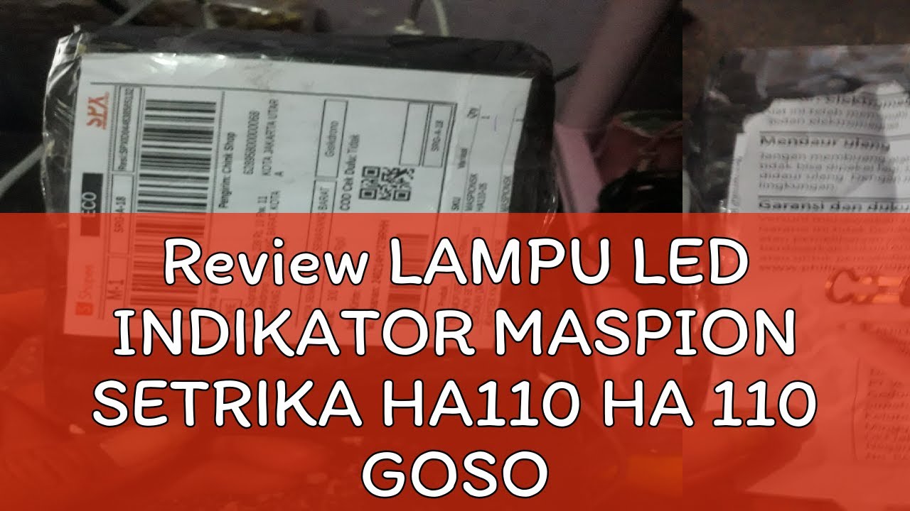 Review LAMPU LED INDIKATOR MASPION SETRIKA HA110 HA 110 GOSOKAN DRY IRON ORI - YouTube