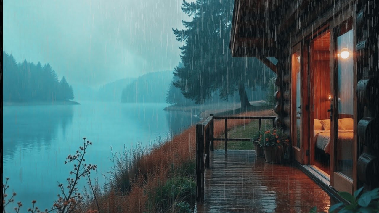Cozy Cabin Rain Sounds For Sleeping | Rain Sound Cozy Ambience Deep ...