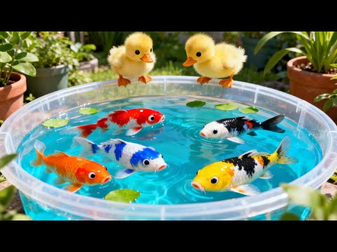 unboxing ikan hias warna warni, ikan koi, ikan glowfish, ikan cupang, kura kura brazil �