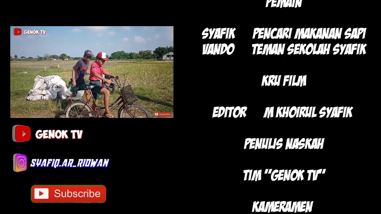 Contoh Credit Ending Video Standar. - YouTube