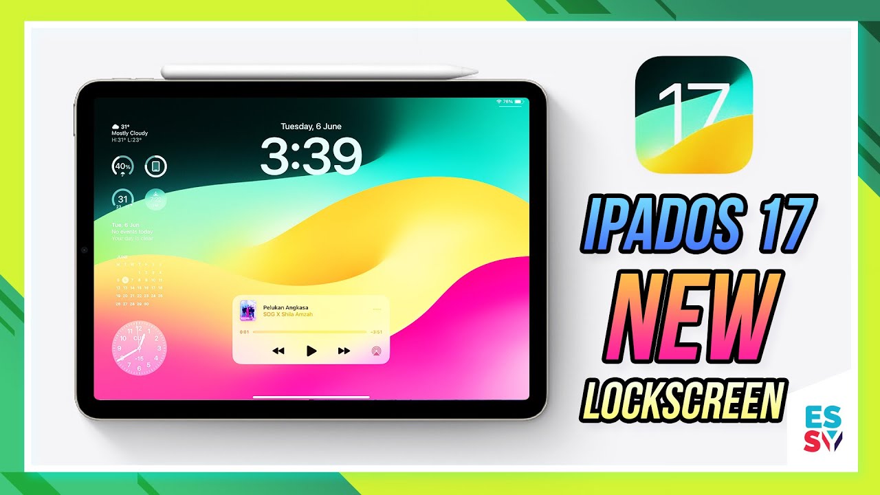 iPadOS 17 New Lock Screen Widget Update | iPad Air 4th Gen [Developer ...