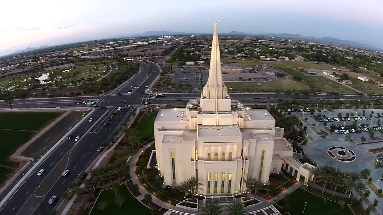 Gilbert LDS Temple Drone View - YouTube