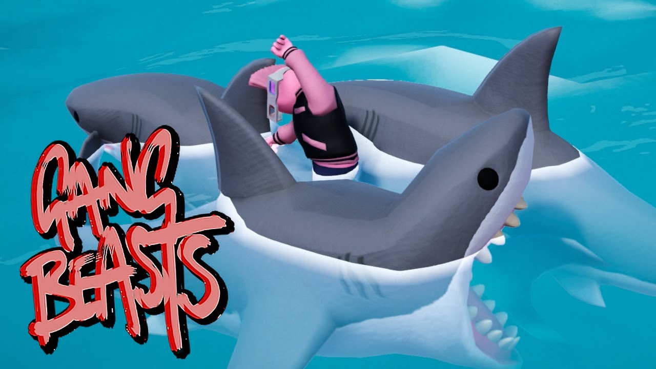 Swimming with Sharks - GANG BEASTS [Melee] PS5 Gameplay - YouTube