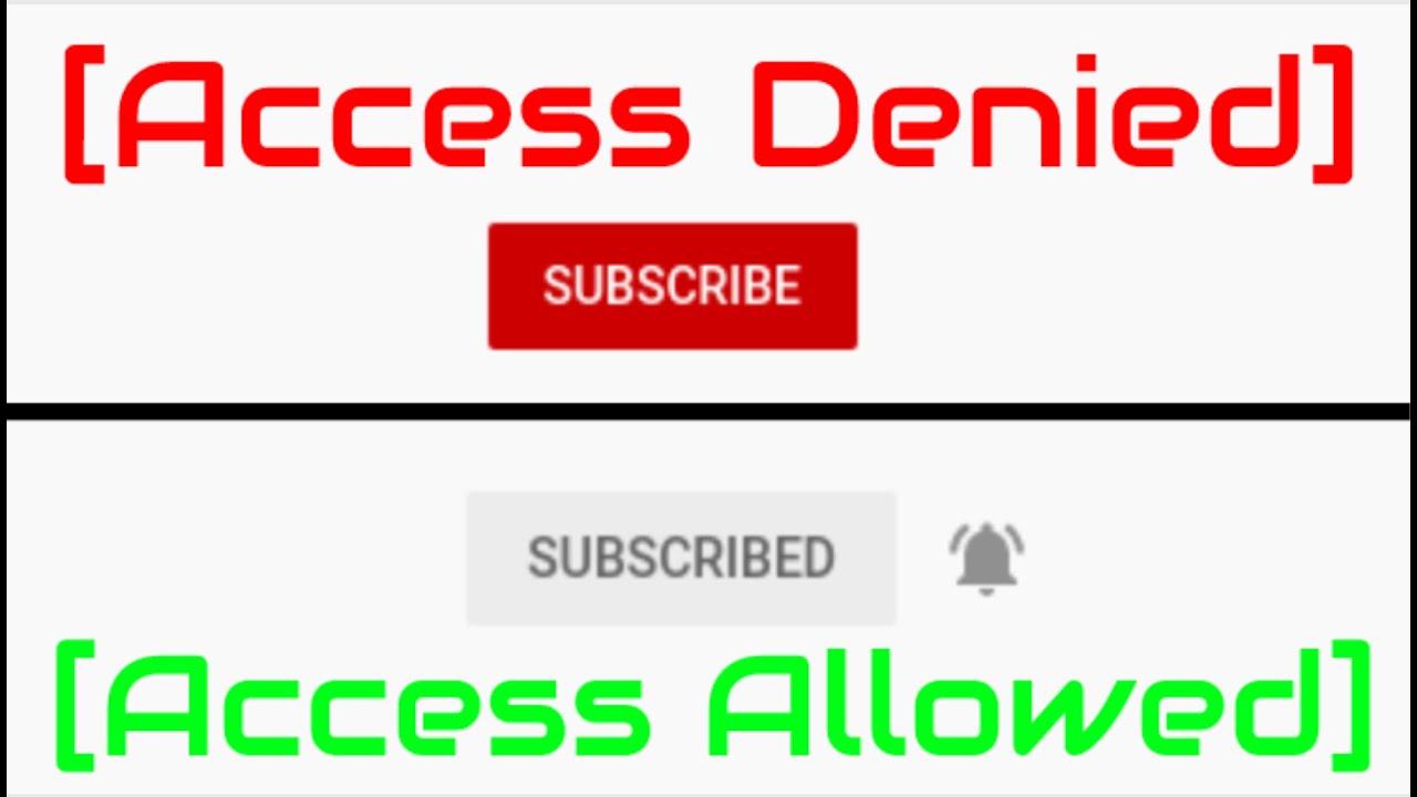 if your not subscribed you cannot click on this video. - YouTube