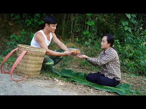 Harvesting cassava to make delicious, crispy fried cassava cakes to enjoy with Grandma.