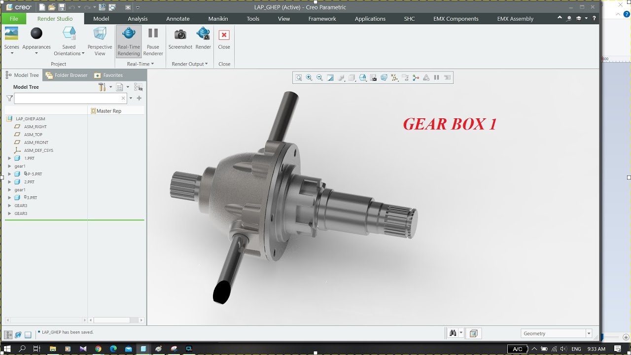 [CREO TUẤN NGUYỄN] Part Tutorial - Bài 28: Gear Box - 1 trên Creo ...