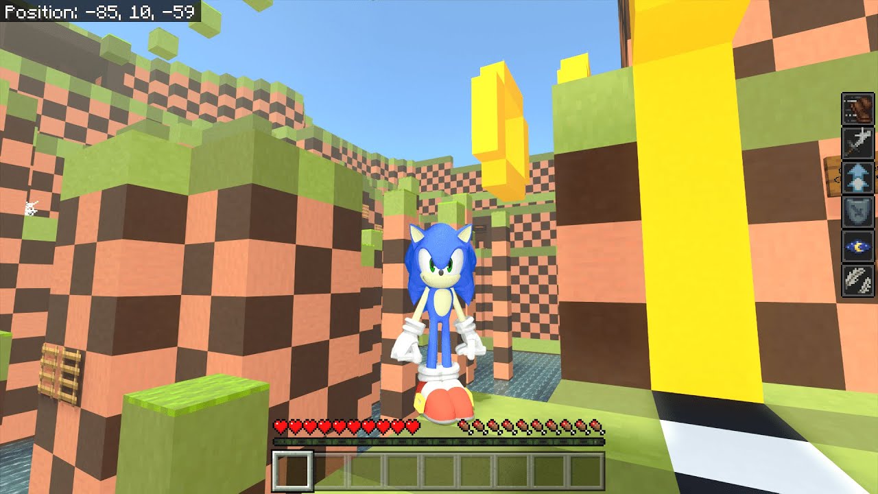 Polymesh Sonic - Addon in Minecraft PE - MMCRAFT TV - YouTube