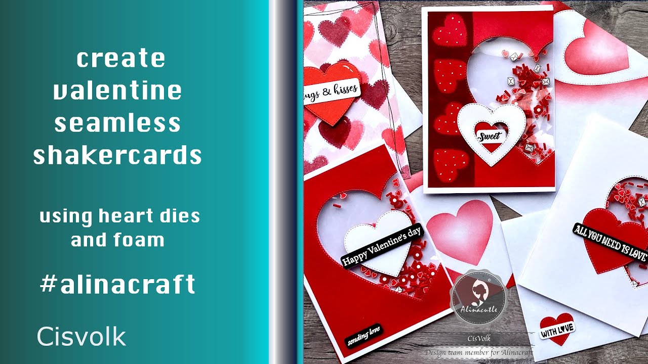 Use Nesting hearts dies for making Valentine cards | @Alinacraft - YouTube