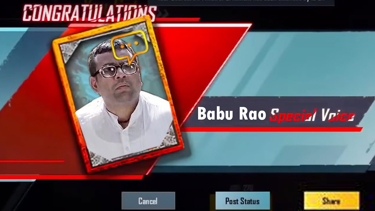 Babu Rao Voice Pack In BGMI | Part- 1 |mOOdy - YouTube