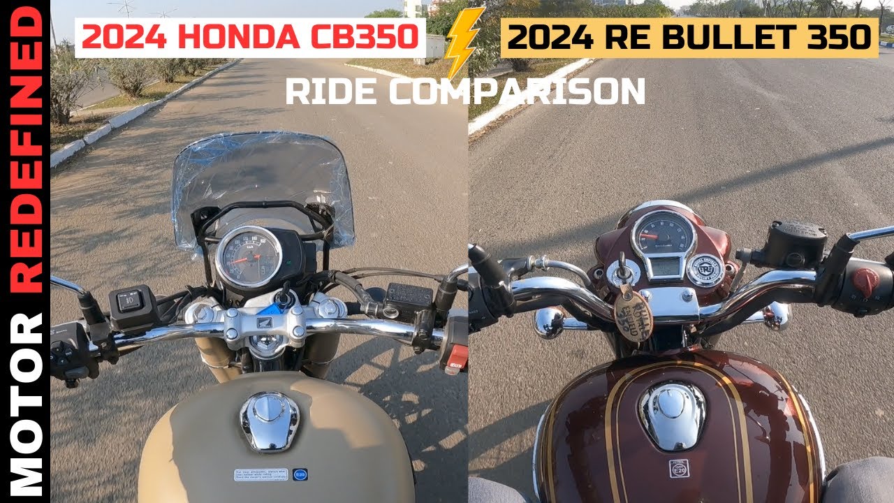 Finally 2024 Honda CB350 Vs Royal Enfield Bullet 350 Ride Comparison ...