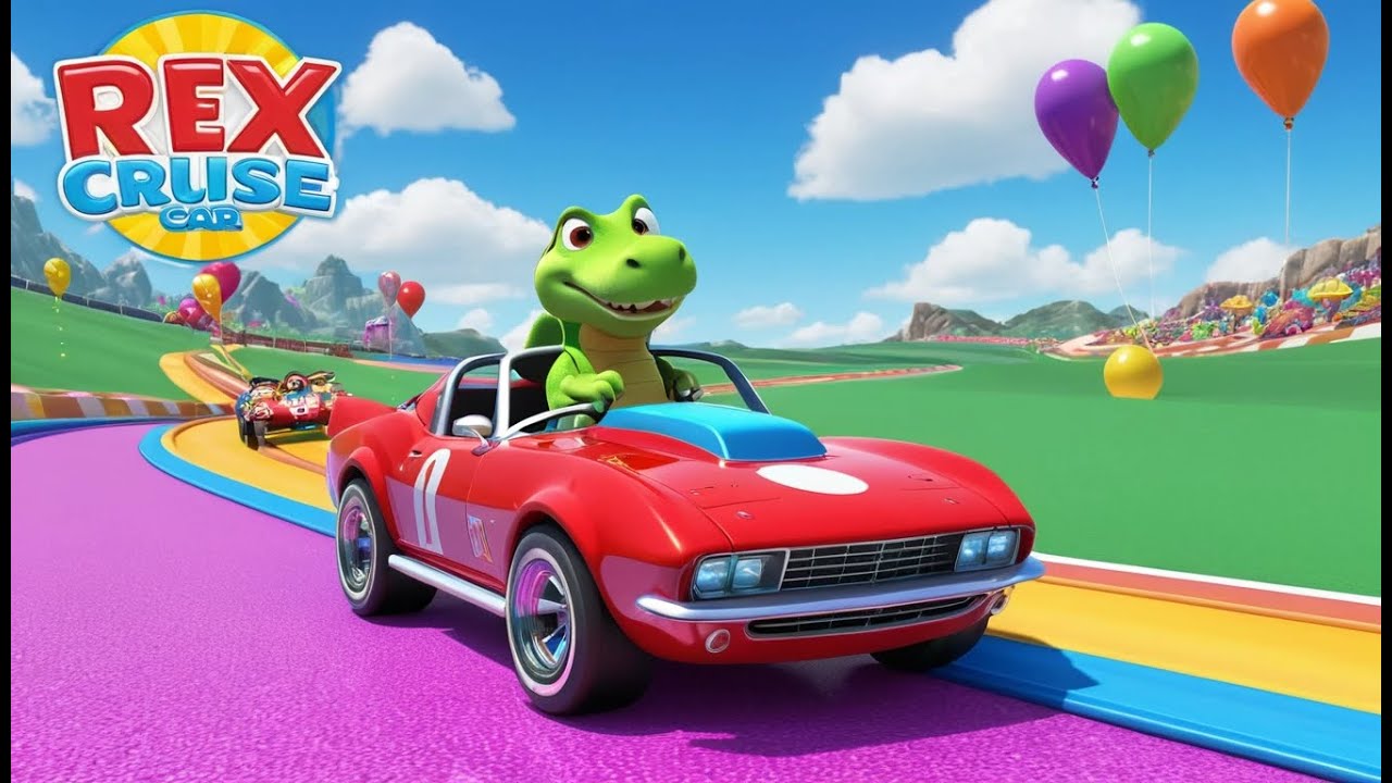Racing Rex and the Hot Wheels Rally | Dino Car Song for Kids | High ...