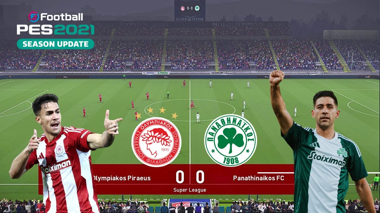 🔴 ολυμπιακός vs παναθηναϊκού | Super League Greece 2024-25 | Realistic ...