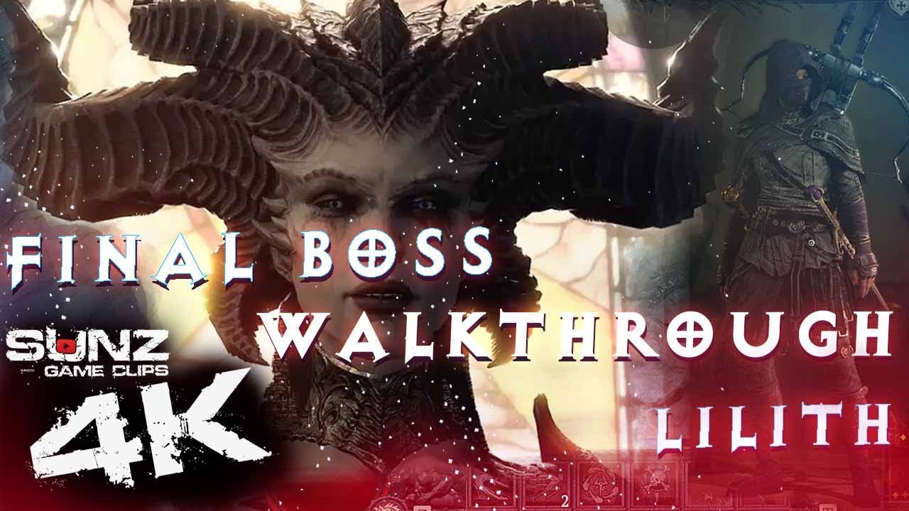 Diablo 4 - Lilith Final Chapter Boss & Ending 4K - Rouge twisting blade ...