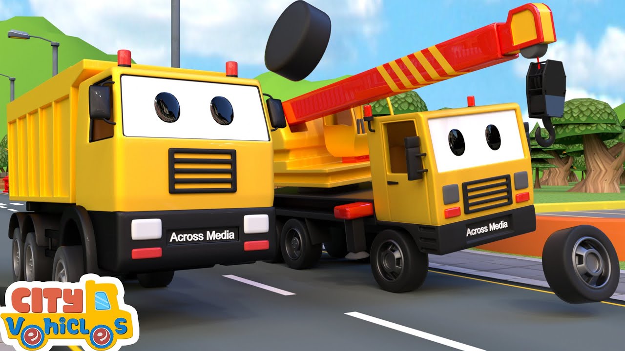 🚧 Construction Vehicles Build a New Playground 🎠 | Dump Truck ...