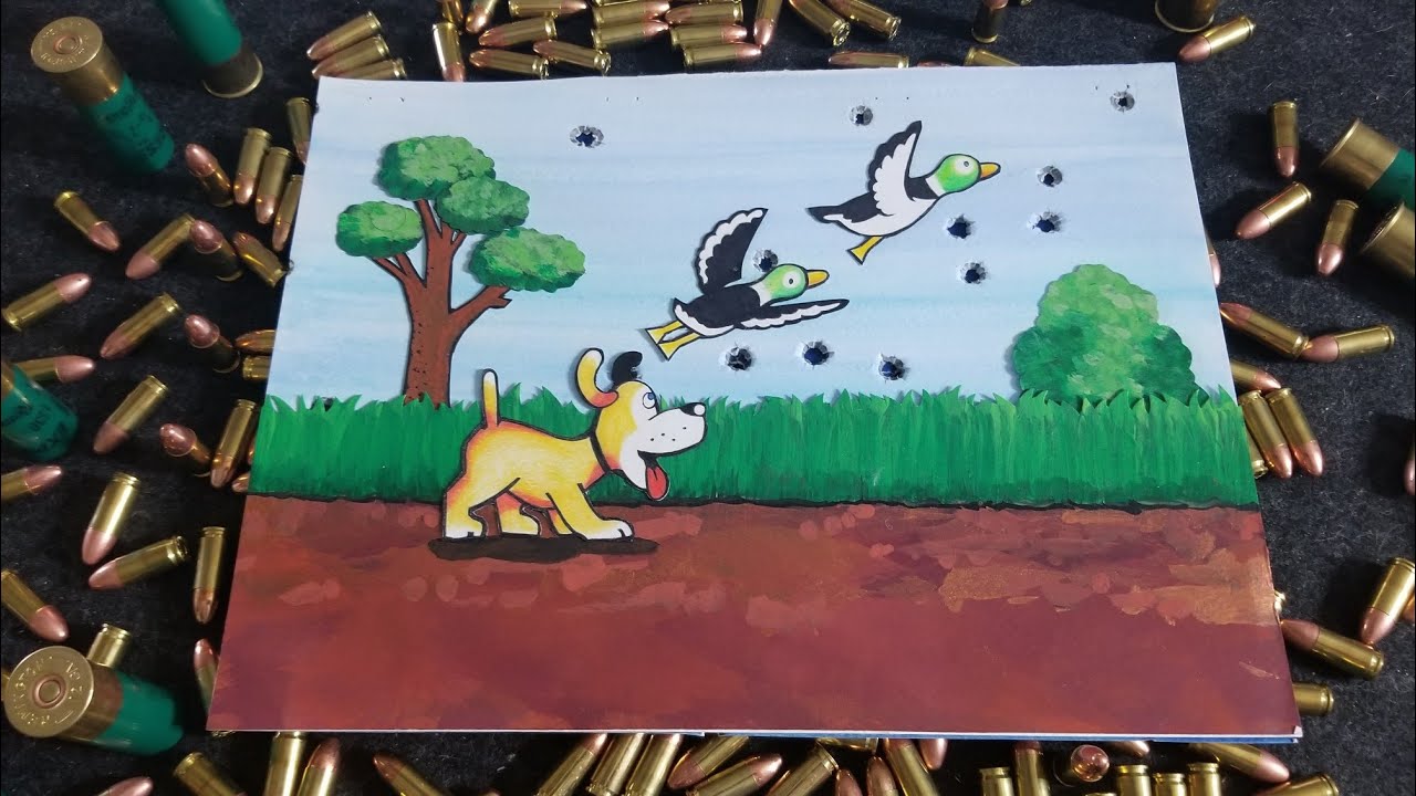 Duck Hunt Painting With Real Life NES Zapper! - YouTube