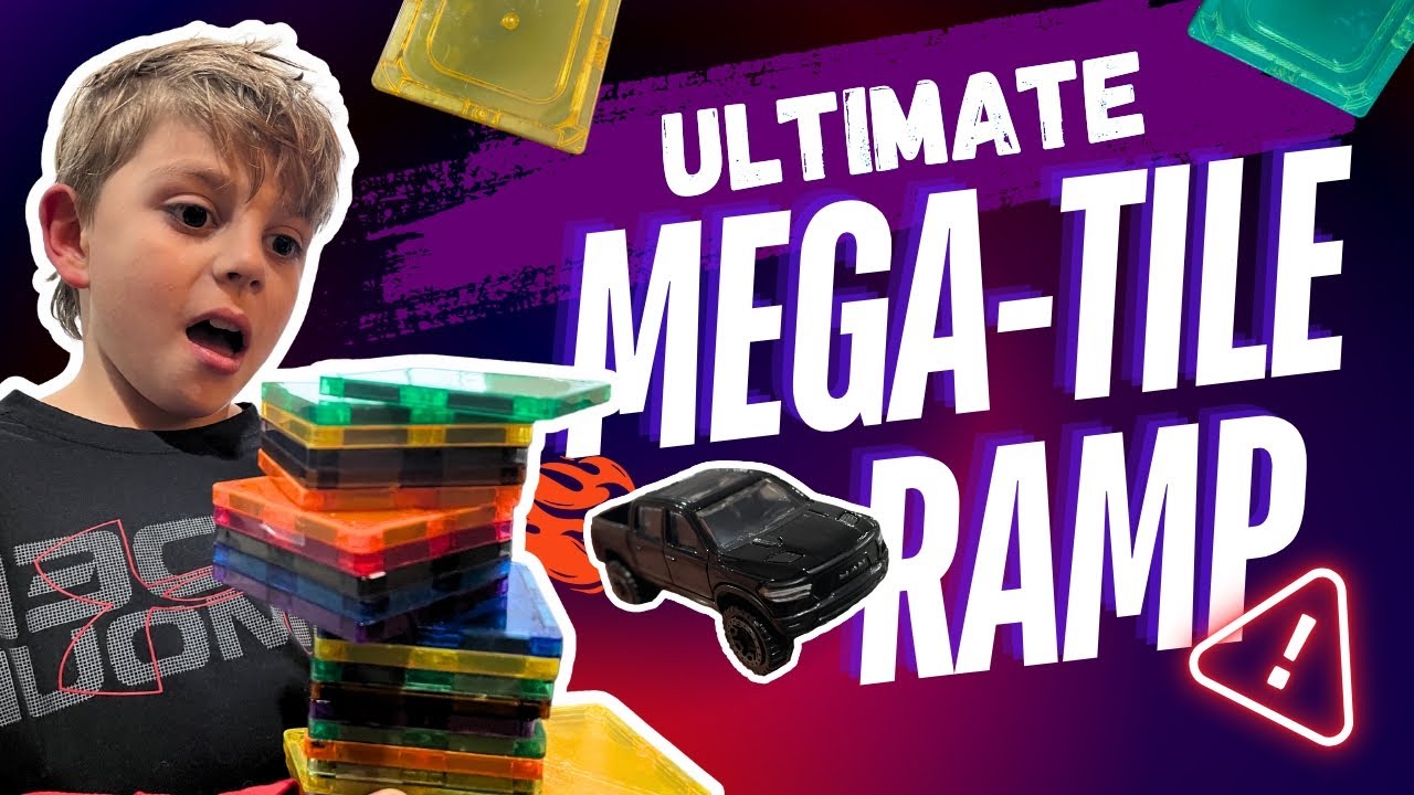 Ultimate Mega Tile Ramp Magnetic Tile Toys - YouTube