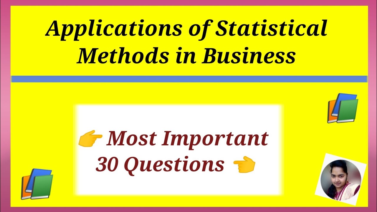 Applications of Statistical Methods in Business Questions - YouTube