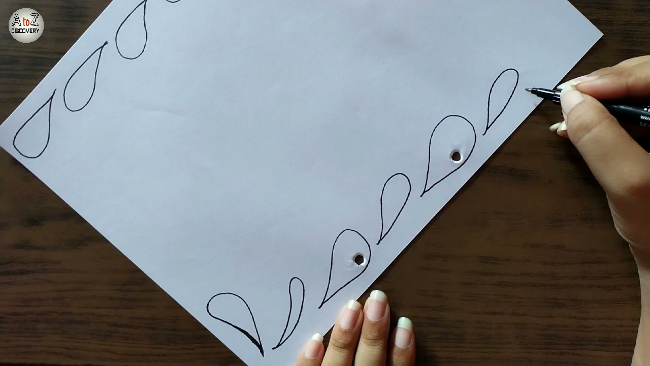 Black two side border design | Awesome Black Border | White Sheet ...