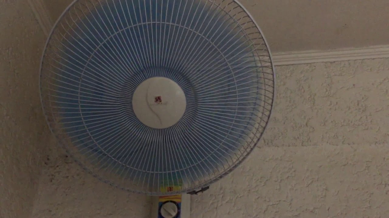 16” Blue Standard Wall Fan - YouTube