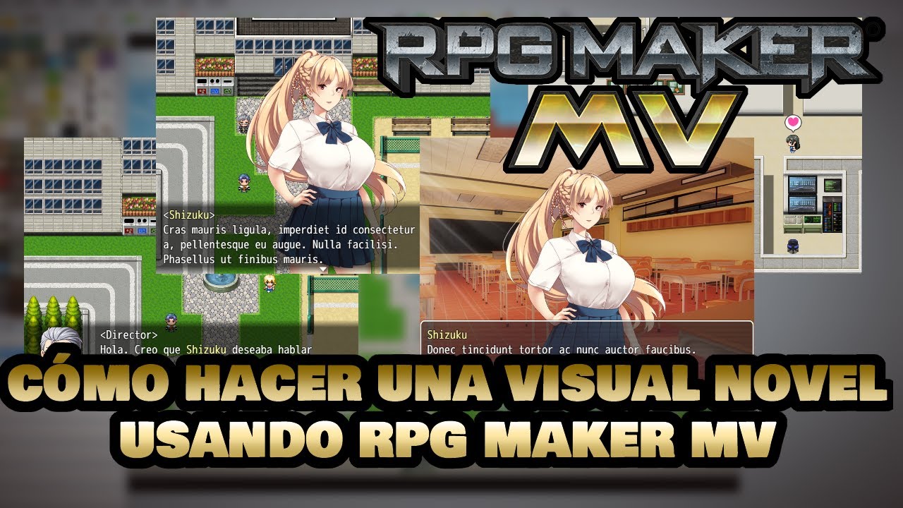 Tutorial básico RPG Maker MV para hacer una visual novel sencilla - YouTube