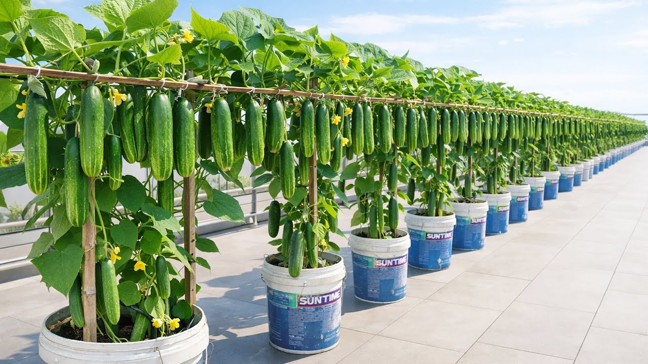 Growing Cucumbers in Plastic Tubs for Crazy, Surprising Harvests - YouTube