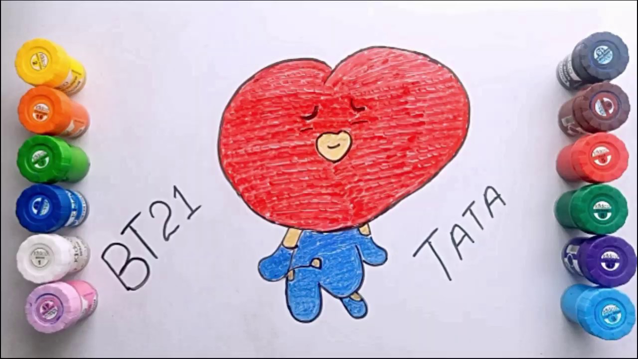 How to Draw BT21 TATA Step by Step |Easy Step by Step Drawing |Easy ...