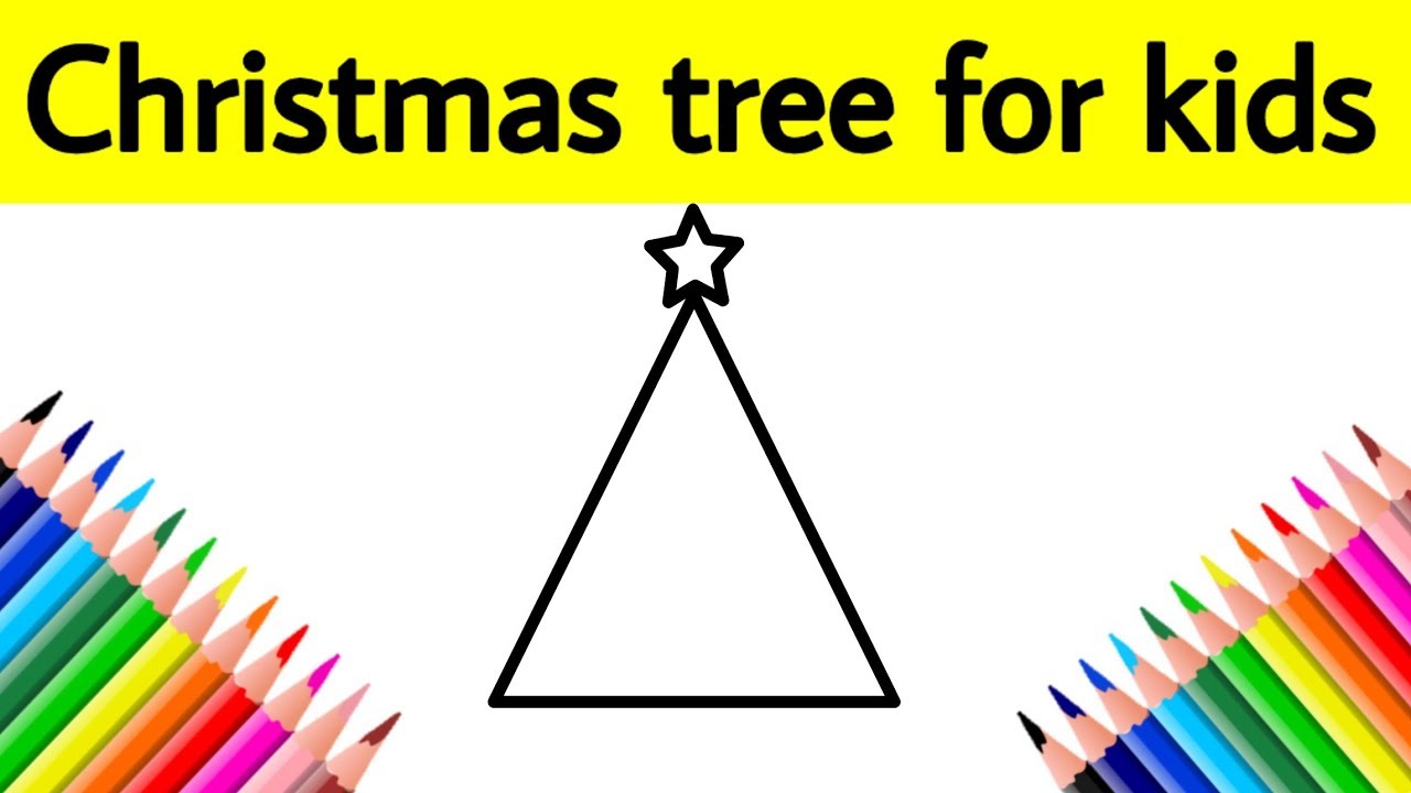 Drawing for Kids || How to Draw Christmas Tree from Triangle - YouTube