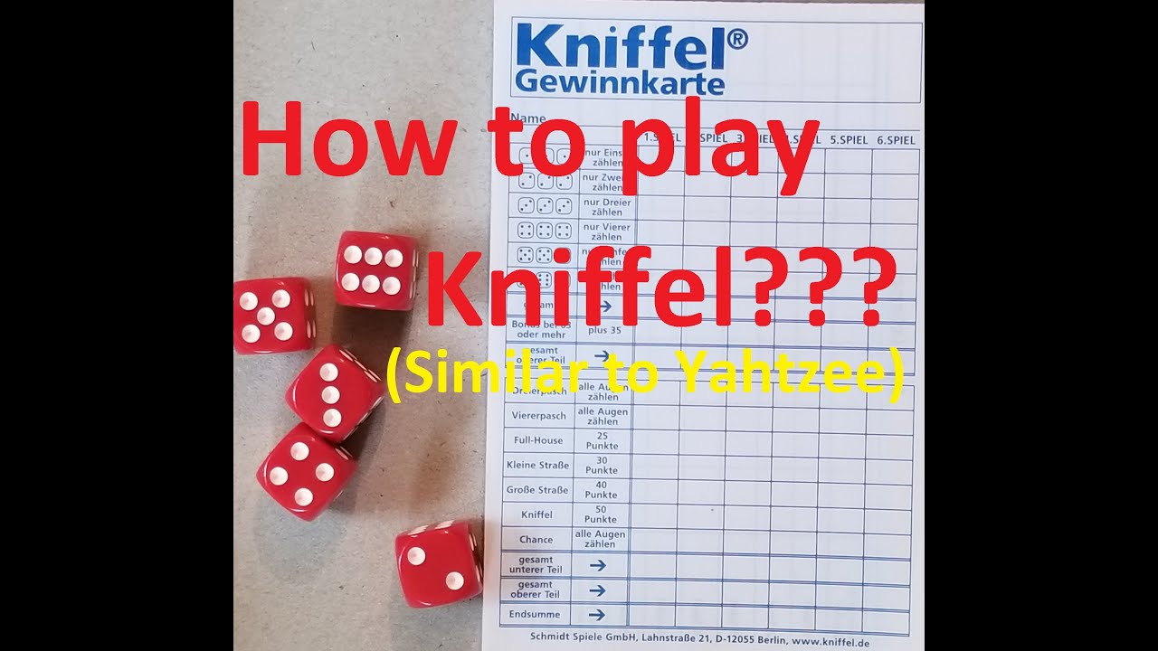 How to play Kniffel? Similar to Yahtzee - YouTube