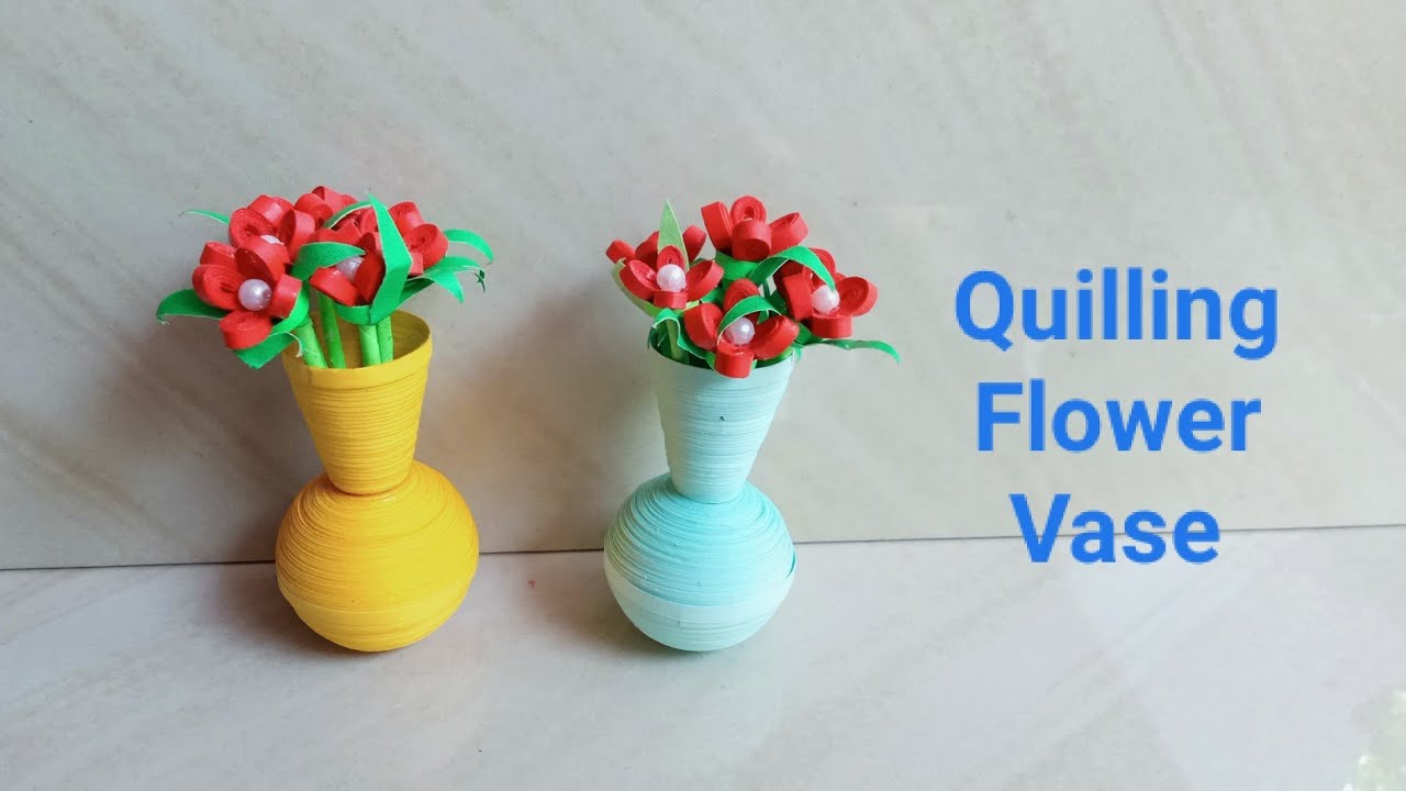 Paper Quilling Mini Flower Pot | Quilling Mini Flower Pot Fridge Magnet ...