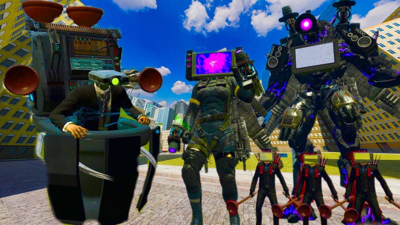 GLITCH PLUNGER MAN VS GMAN MK4 and TRI TITAN WOMAN and SKIBIDI TOILET ...