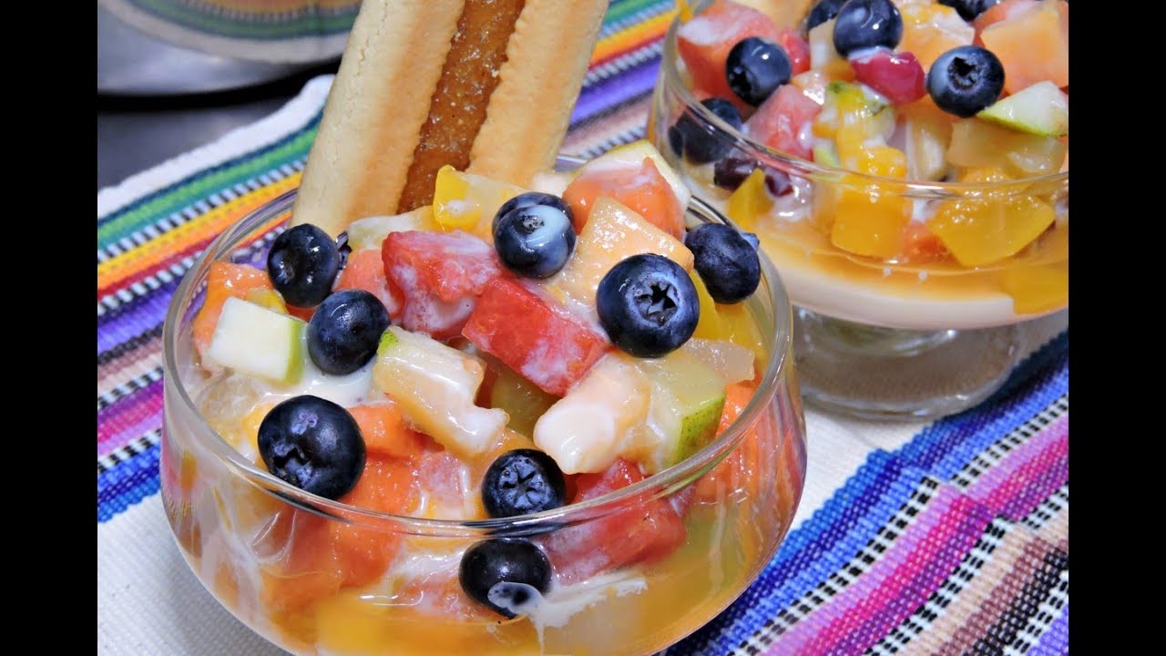 Coctel frutas de verano.- RecetasdeLuzMa - YouTube