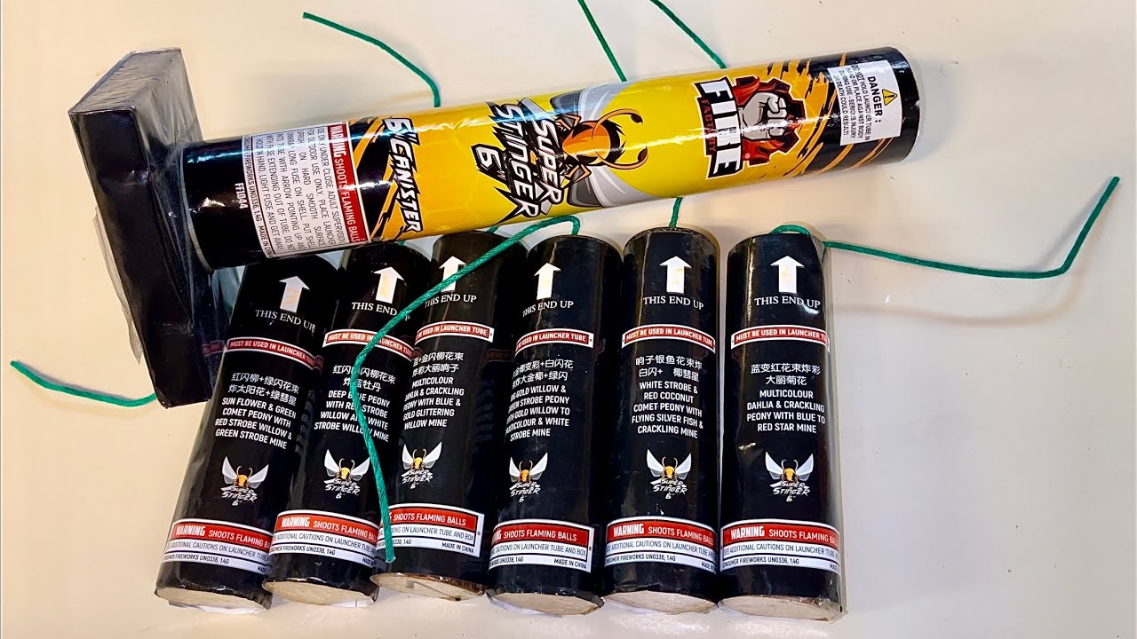 6 INCH SUPER STINGER CANISTER SHELLS - Mines, Comets & Breaks - YouTube