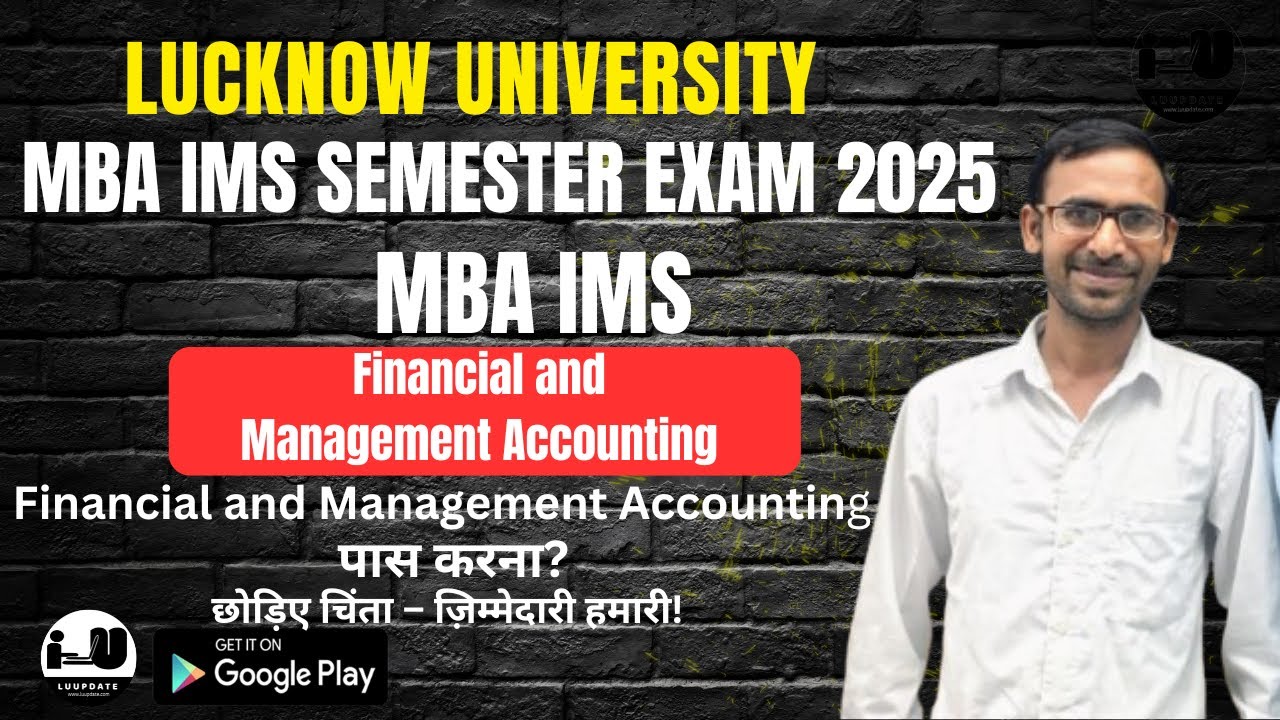 Financial and Management Accounting | MBA IMS | Semester I | All ...