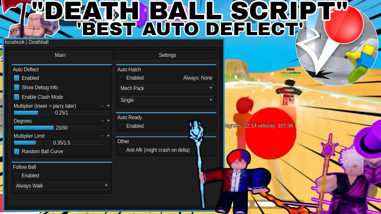 Death Ball☠️ Hack/Script Best Accurate Auto DEFLECT/PARRY🔥+Follow Ball(Method)😎,Auto Hatch (PC ...