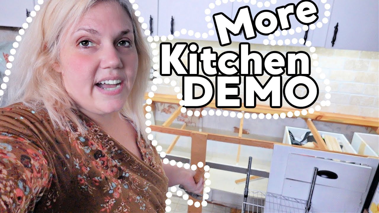 Mobile Home Kitchen Renovation Cabinet DEMO - YouTube