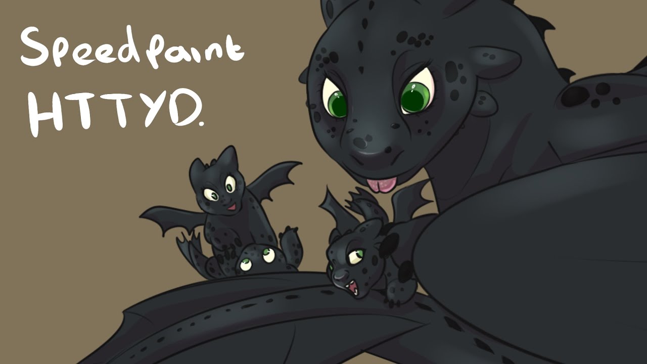 Toothless' childhood (Speedpaint) - YouTube