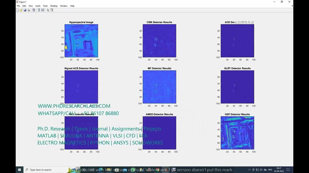 How to detect TARGET IN HYPERSPECTRAL IMAGES using CEM ACE SMF GLRT HUD AMSD algorithm - YouTube