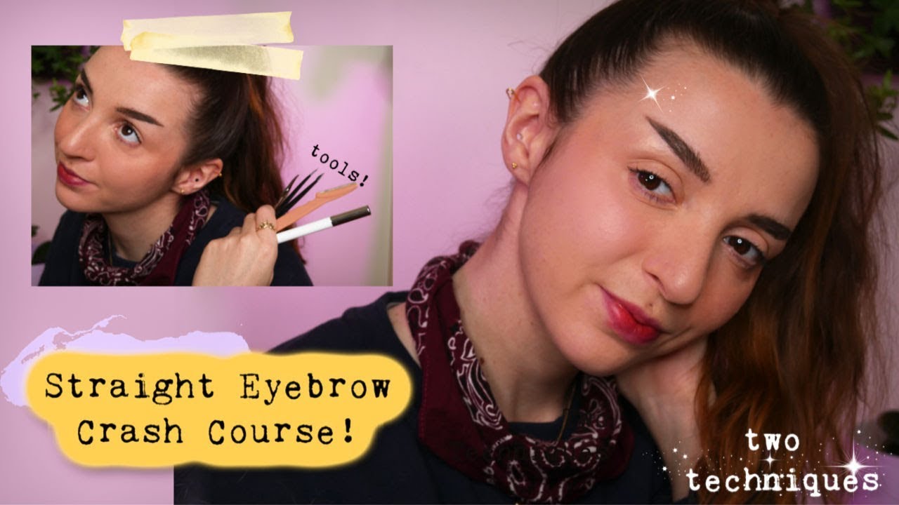 My Straight Eyebrow Crash Course! Everything You Need to Know! - YouTube