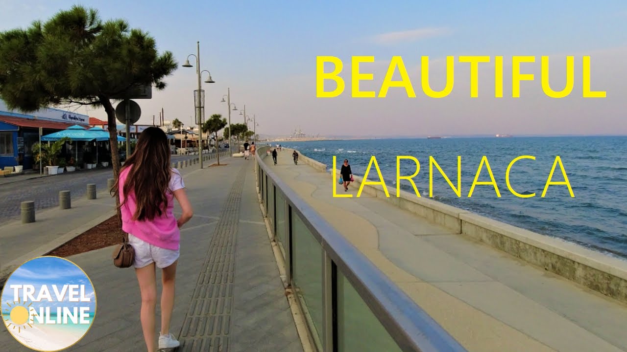 The most famous promenade of Larnaca - Finikoudes beach | Beautiful ...
