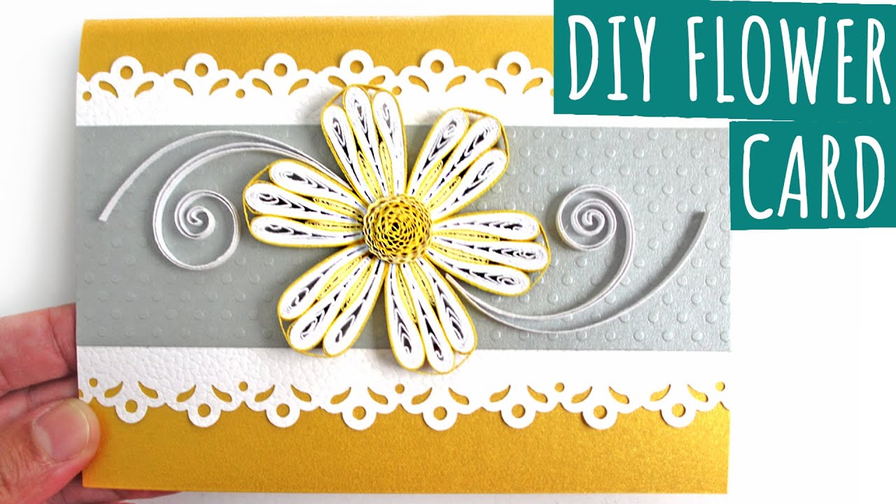 DIY Cute Flower Card | Paper Flowers | Paper Crafts - YouTube
