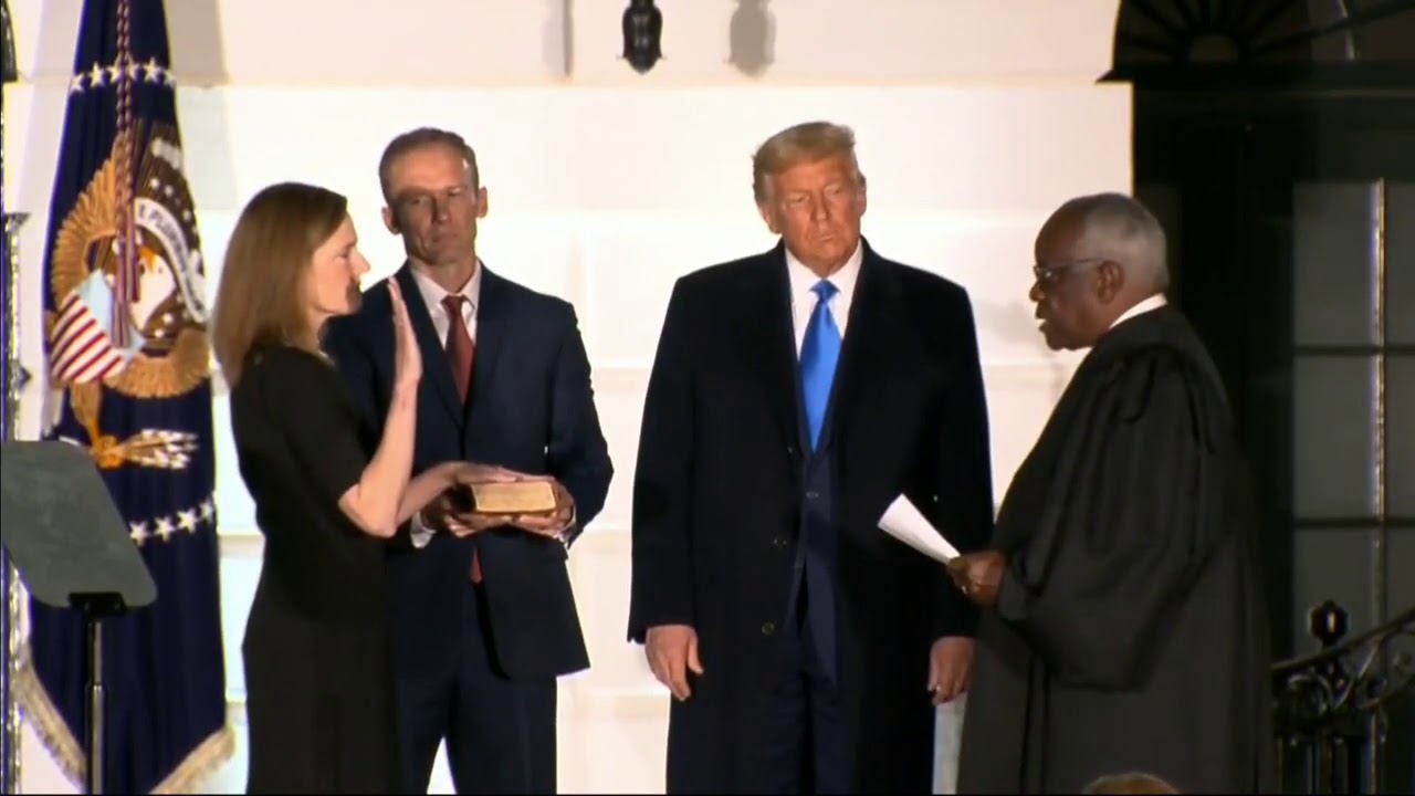 Judge Barrett Takes Constitutional Oath Following Senate Confirmation ...