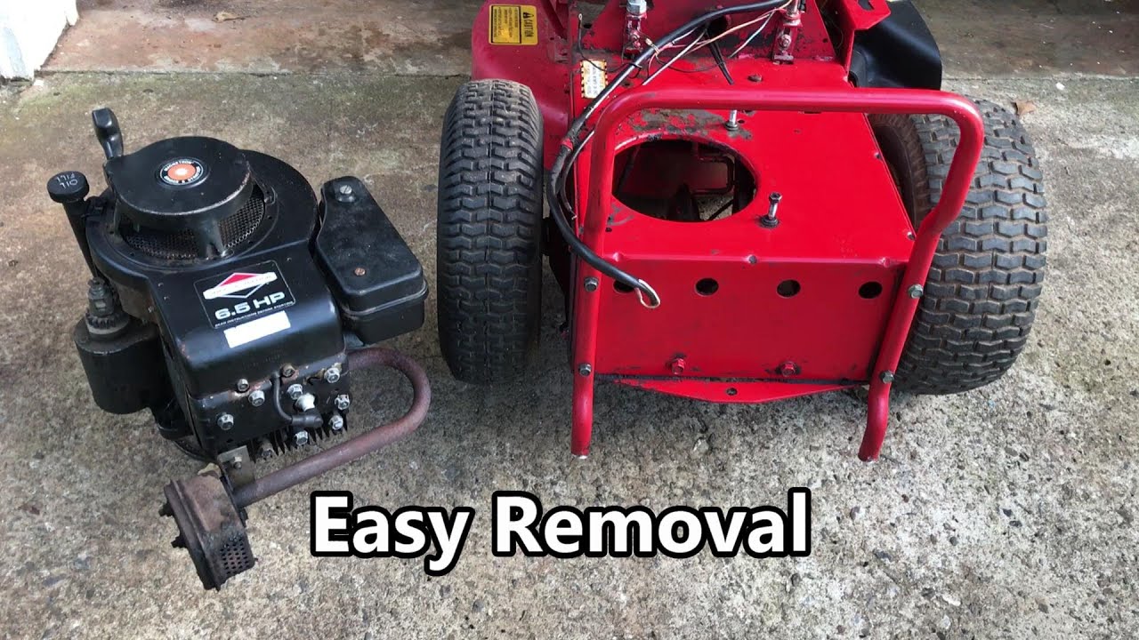 Remove a Briggs Engine from Riding Mower- EASY 6 5 HP -Snapper Hi Vac ...