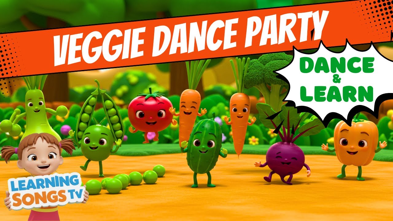 Veggie Dance Party 🥦 | Healthy Eating Song for Kids | Learning Songs TV ...