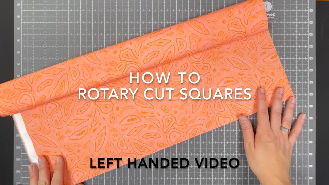 Rotary Cutting Fabric Squares: Left Handed Tutorial - YouTube