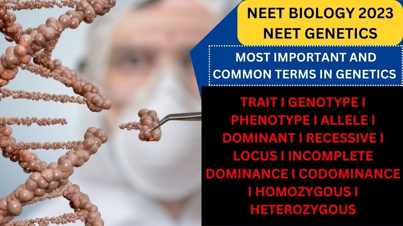 Most important and common terms in genetics | NEET 2023 | NEET Genetics ...