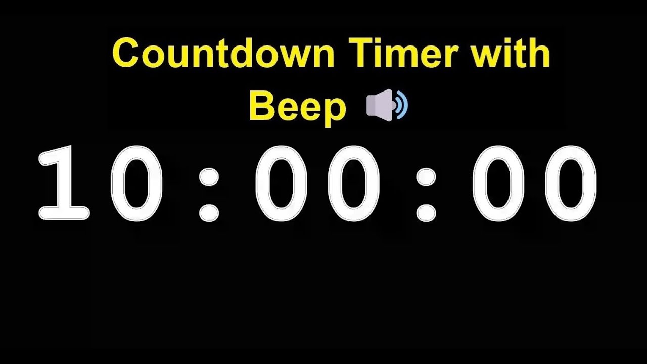 10 Hours Countdown Timer with Beep | 600 Min Timer - YouTube