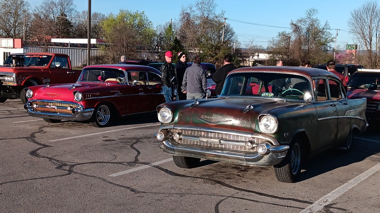 Driving the '57 to the First car show 2024 - YouTube