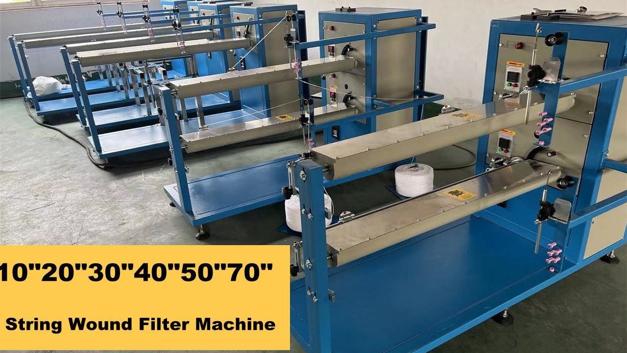 String Wound Water Filter MADE Machine / String Wound Filter Winding ...