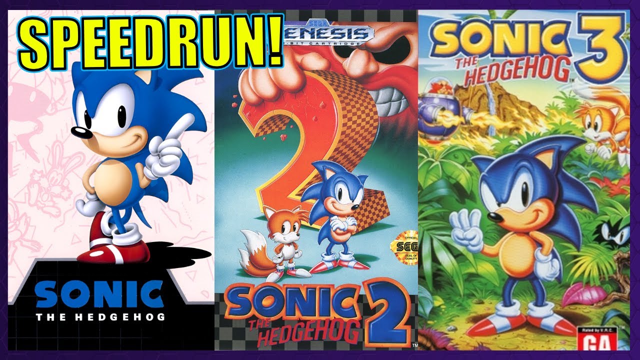 Classic Sonic Trilogy speedrun (It's 4 games) then sponsored indie look ...